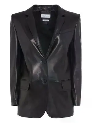 Alexander McQueen Single-breasted Leather Blazer