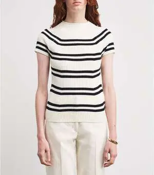 Max & Co. Stripe Short-sleeve Sweater