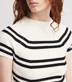 Max & Co. Stripe Short-sleeve Sweater