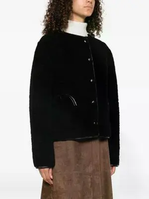 BLAZÉ MILANO Button-fastening Sheepskin Jacket - Black