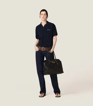 Miu Miu Nappa Leather Aventure Top-handle Bag - Black