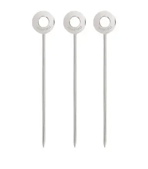 Christofle Stainless Steel Oh De Cocktail Picks - Silver