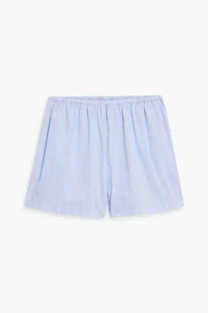 Solid & Striped The Loretto Striped Cotton-blend Poplin Shorts