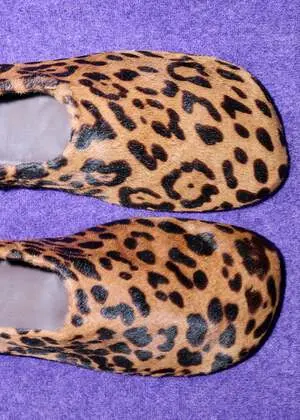 ME+EM Asymmetric Slipper - Leopard Print