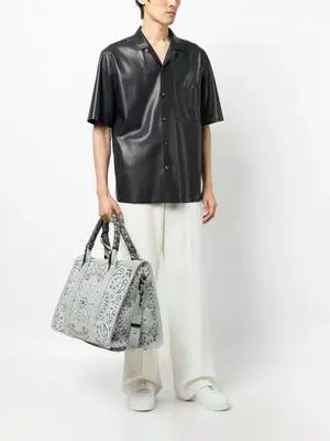 Amiri Bandana-embroidery Denim Holdall