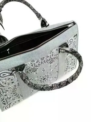 Amiri Bandana-embroidery Denim Holdall
