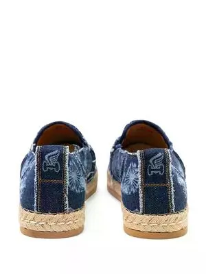 Hogan Denim Floral Espadrilles