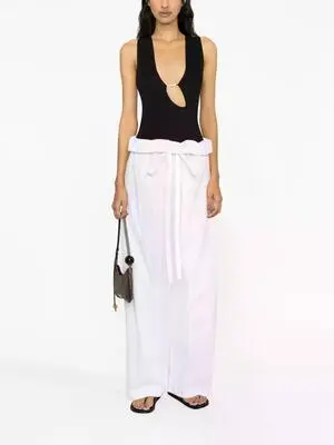 Matteau Drawstring-waist Wide-leg Trousers - White
