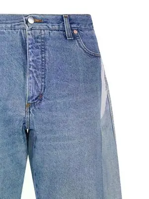 E.L.V. DENIM Maya Panelled Frayed Jeans