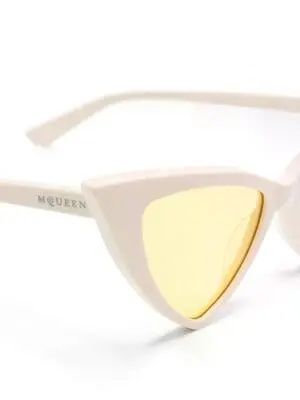 Alexander McQueen Ivory Cat-eye Frame Sunglasses