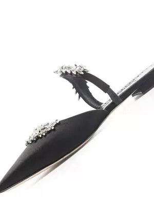 Manolo Blahnik Lurum Crystal-embellished Mules