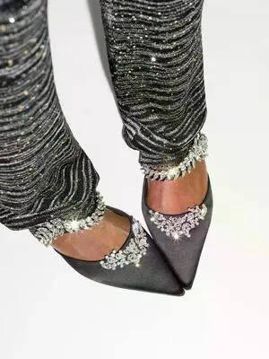 Manolo Blahnik Lurum Crystal-embellished Mules