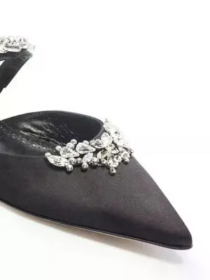 Manolo Blahnik Lurum Crystal-embellished Mules