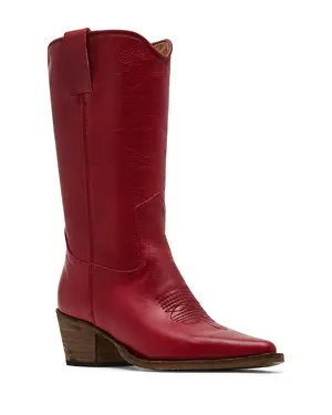 Steve Madden Albany Boots - Red Leather