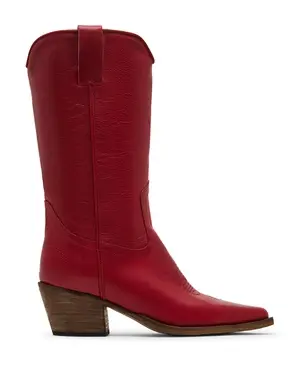 Steve Madden Albany Boots - Red Leather
