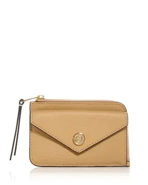 Tory Burch Envelope Zip Card Case - Biscotti