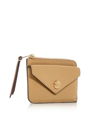 Tory Burch Envelope Zip Card Case - Biscotti