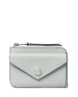 Tory Burch Envelope Zip Card Case Light Titanium