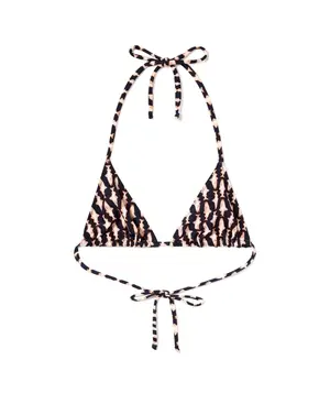 La DoubleJ Triangle Bikini Top - Pesciolini Blue