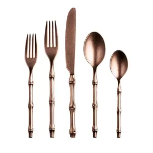 MEPRA Bali Pewter Bronze 5 Piece Flatware Set Pewter Bronze