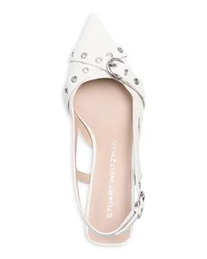 STUART WEITZMAN Supermoto Slingback Pumps - Cream