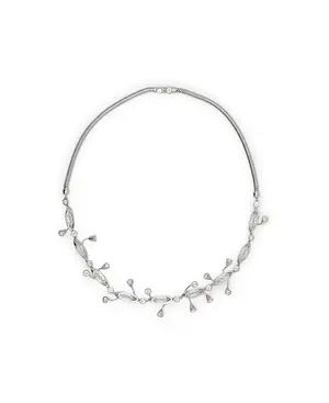LANVIN Aede Crystal Choker Necklace - Silver Crystal