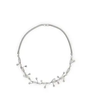 LANVIN Aede Crystal Choker Necklace - Silver Crystal