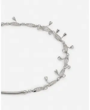 LANVIN Aede Crystal Choker Necklace - Silver Crystal