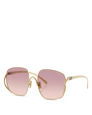 Miu Miu Square Sunglasses, 57mm - Pink