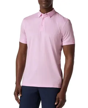 Mizzen+main Versa Short Sleeve Polo - Rose Feeder Stripe