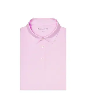 Mizzen+main Versa Short Sleeve Polo - Rose Feeder Stripe
