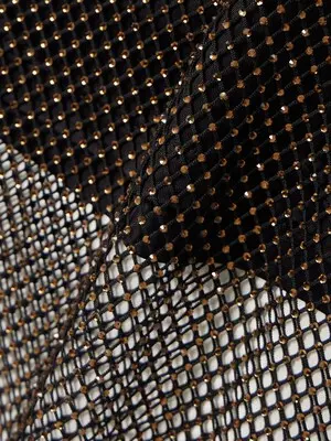 Sportmax Rete Crystal-embellished Mesh Midi Skirt