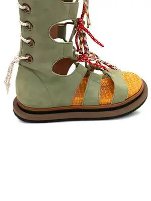 Hogan Lace-up Tassel Sandals
