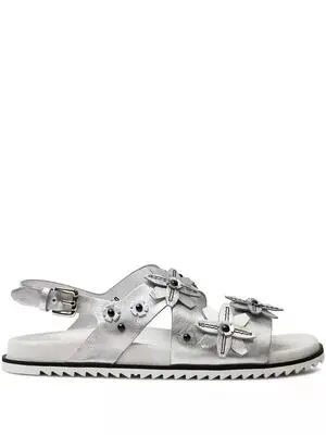 TOD'S Flower-embellished Buckle Sandals