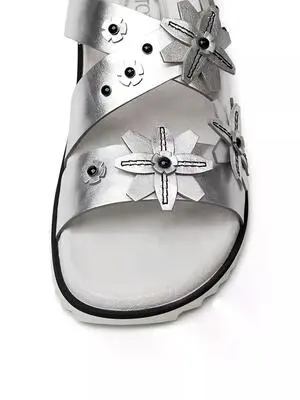 TOD'S Flower-embellished Buckle Sandals