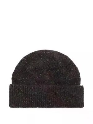 Brunello Cucinelli Speckled Wool Beanie - Brown