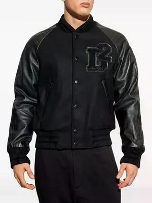Dsquared2 Logo-patch Bomber Jacket - Black