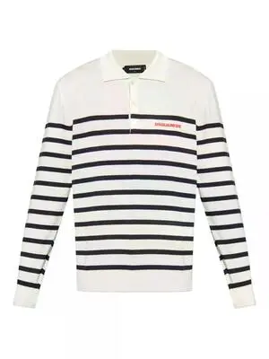 Dsquared2 Striped Polo-neck Sweater