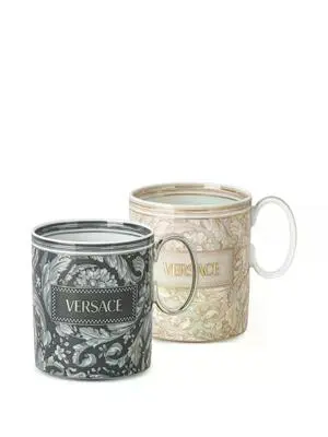 Versace Baroque-print Mug - Neutrals