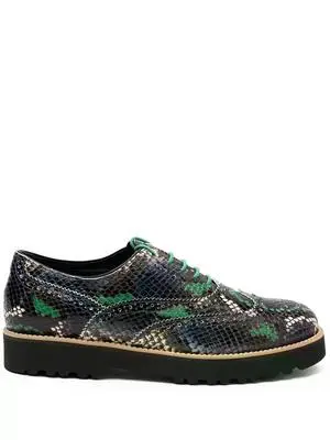 Hogan Snakeskin Platform Brogue Boots