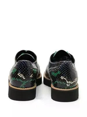 Hogan Snakeskin Platform Brogue Boots