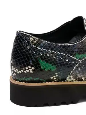 Hogan Snakeskin Platform Brogue Boots