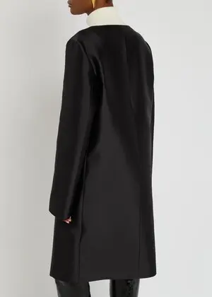 TOTEME Silk-taffeta Coat - Black