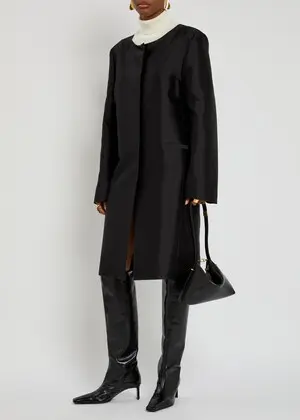 TOTEME Silk-taffeta Coat - Black
