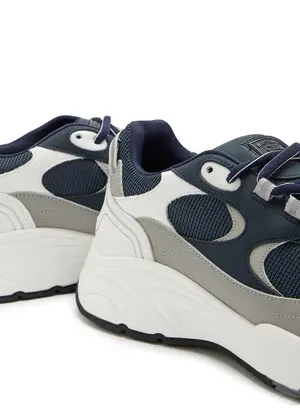 CLEENS Pulse Runner Panelled Mesh Sneakers - Navy