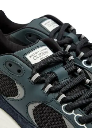 CLEENS Pulse Runner Panelled Mesh Sneakers - Navy