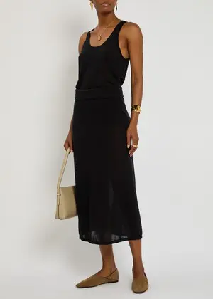 TOTÊME Fine-knit Maxi Skirt - Black