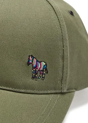 Paul Smith Zebra-embroidered Cotton Cap - Green