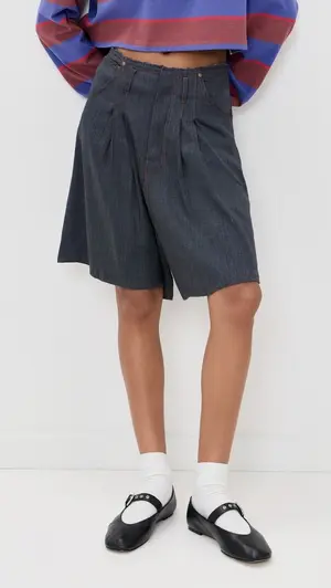 Staud Knight Denim Shorts