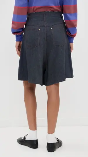 Staud Knight Denim Shorts